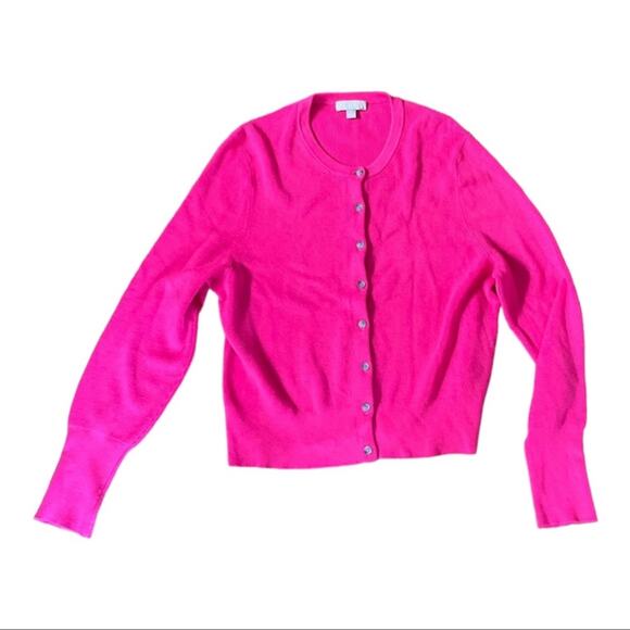 J. Crew | Sweaters | J Crew Pink Cardigan Sweater Classic Knit | Poshmark